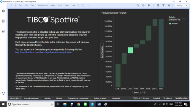 TIBCO SPOTFIRE X INTERFACE OVERVIEW – School of Information Systems
